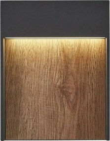 LA 1002953 FLATT Outdoor, nástěnné LED svítidlo, 3000K, IP65, antracitové/hnědé - BIG WHITE (SLV)