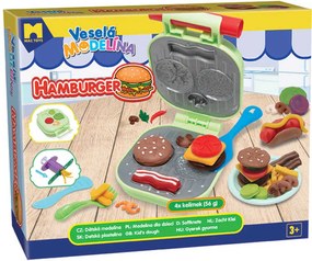 MAC TOYS Modelína veselá Burger kreativní set s nástroji výroba hamburgeru m4411632