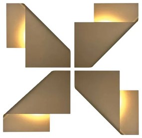 Mantra 7695 Luppi, moderní nástěnné svítidlo v pískové barvě 1xGX53 37,5x37,5 cm