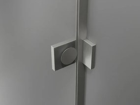 Mexen Lunar L, 2-křídlová vanová zástěna levá 120 x 150 cm, čiré sklo, broušená ocel, 897L-120-100-97-00-L