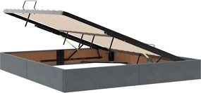 Postel s úložným prostorem a matrací Tmavě šedá 180 x 200 cm 3372046