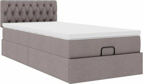Osmanský rám postele s matrací taupe 90x190cm textil 3311508