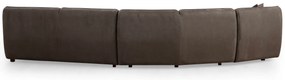 Hanah Home Čtyřmístná rohová pohovka MENTIS hnědá 360 cm