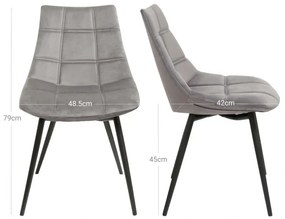 Set dvou jídelních židlí LDC84GY (2 ks)