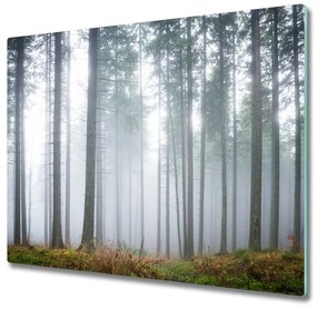 Skleněná krájecí deska Mlha v lese