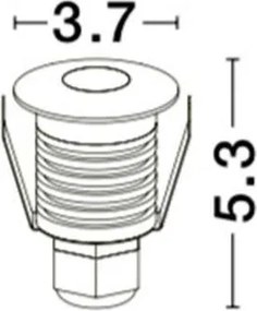 NV 8038401 Venkovní zapuštěné svítidlo do země BANG bílý hliník LED 1W 3V 3000K IP67 - NOVA LUCE