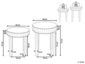 Zrcadlový nábytek: sada dvou konferenčních stolků RIMARDE Beliani