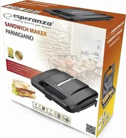 Esperanza EKT010 Parmigiano sendvičovač černá / 1000 W