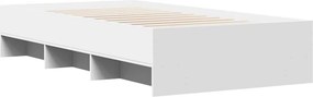 Rám postele bílý 75 x 190 cm kompozitní dřevo 3295709