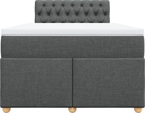 Box spring postel s matrací tmavě šedá 120x200 cm textil 3288955