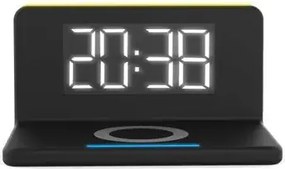 TERRATEC ChargeAir clock! / digitální LCD hodiny / LED osvětlení / nab