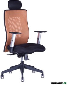 Kancelářská židle na kolečkách Office Pro CALYPSO XL SP4 – s područkami a podhlavníkem Červená 13A11