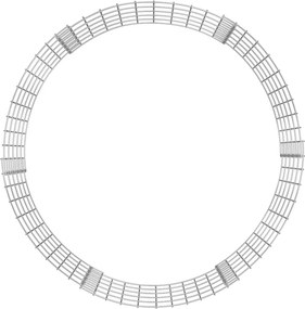 vidaXL Kruhový gabionový sloupek pozinkovaná ocel Ø 100 x 50 cm [152017]