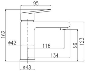 RAV Slezák CO128.0Z - Umyvadlová baterie COLORADO 16,2 cm lesklá zlatá