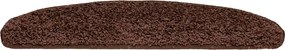 Schodové rohože 30 ks 65 x 21 x 4 cm hnědé, půlkulaté, velké 3365815