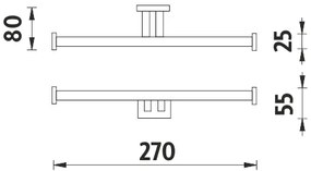 Nimco Držák na toaletní papír dvojitý KEIRA - KE 22055MD-26