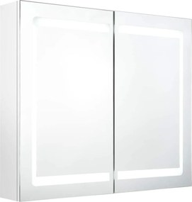 LED koupelnová skříňka se zrcadlem zářivě bílá 80 x 12 x 68 cm 326517