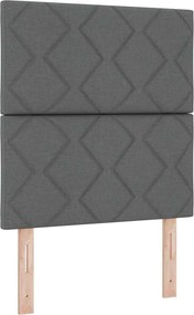 Postel s boxspringem s polštářem Tmavě šedá 190 x 90 cm textil 3341680
