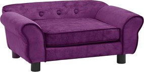 Pohovka pro psy vínová 72 x 45 x 30 cm plyš 171041