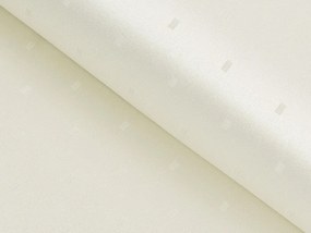 Teflonová látka na ubrusy TF-017 Obdélníčky -  lesklá smetanová - šířka 160 cm