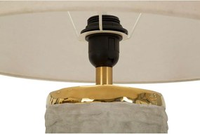 Světle šedá/krémová keramická stolní lampa s textilním stínidlem (výška 73 cm) Lima – Mauro Ferretti