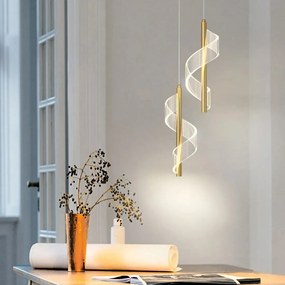 Závěsný LED lustr APP1550-CP zlatý/neutrální bílá