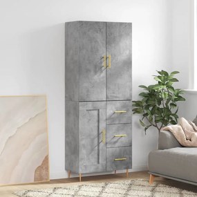 vidaXL Skříň highboard 69,5 x 34 x 180 cm kompozitní dřevo [3196005] Barva: Betonová šedá