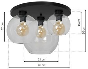 Stropní svítidlo SOFIA 3xE27/60W/230V čirá