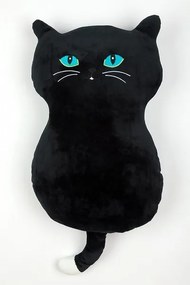 Dětský polštářek mikrospandex Kočka černá 50x30 cm