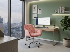 Kancelářské křeslo Q-190 VELVET, starorůžové