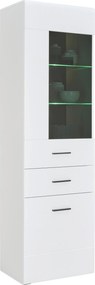 XXXLutz VITRÍNA, antracitová, bílá, 60/206,2/41,6 cm Hom`in - Kredence a vitríny - 001803069027