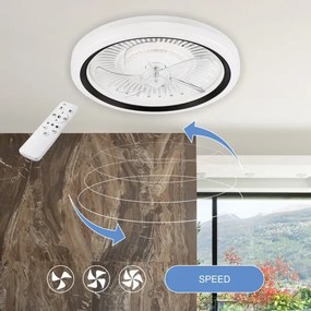 LED Stropní svítidlo s ventilátorem GEMMA LED/37W/230V bílá + DO