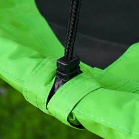 Outsunny Hnízdová houpačka Ø110 cm, závěsná houpačka do 100 kg, nastavitelná dětská houpačka, zahradní hnízdová houpačka pro děti ve věku 3-12 let, z…