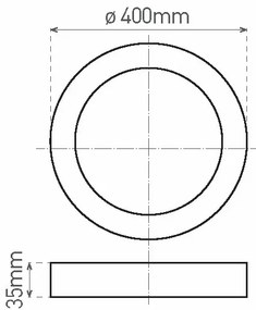 LED Stropní svítidlo FENIX LED/32W/230V 3800K pr. 40 cm sněhově bílá