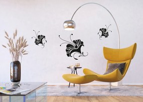 Samolepka na zeď Nostalgické Květiny | 65 x 85 cm | DFL1017