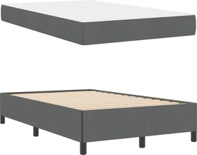 Postel s boxspringem Tmavě šedá 120 x 200 cm textil 3398851