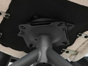 Otočná jídelní židle AJNA - krémová / černá