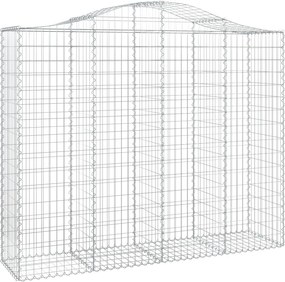 Klenuté gabionové koše 5 ks 200x50x160/180cm pozinkované železo 3145706