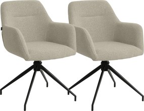 Sada 2 jídelních židlí Merlinda látka Teddy – taupe