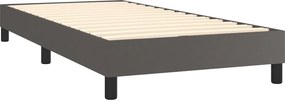 Box spring postel s matrací šedá 90x190 cm umělá kůže 3140979
