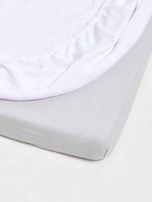 Sinsay - Bavlněná napínací prostěradla 2 pack - šedá