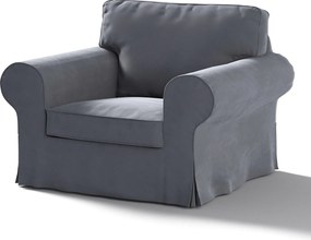 Potah na křeslo IKEA Ektorp barva šedá látka lesklé, sametová