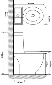 vidaXL Marketos Keramické WC kulaté spodní odpad bílé