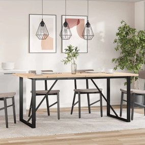 Jídelní stůl s O rámem 180 x 90 x 75,5 cm borové dřevo a ocel 3282744