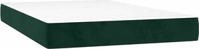 Box spring postel s matrací tmavě zelená 120 x 200 cm samet 3137956