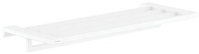 Hansgrohe AddStoris - Polička na ručníky s držákem ručníku, matná bílá 41751700