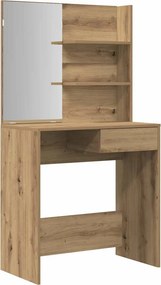 sada toaletního stolku dub artisan kompozitní dřevo 3329190