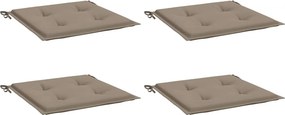 Podušky na zahradní židli 4 ks taupe 50x50x3 cm látka oxford 314054
