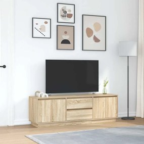 TV skříňka s LED osvětlením Dub Sonoma 160,5x41x50 cm 3328428