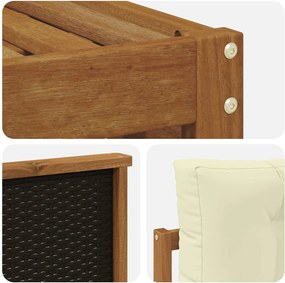 Venkovní pohovková souprava 6 ks Přirozená a Krémová 3383013